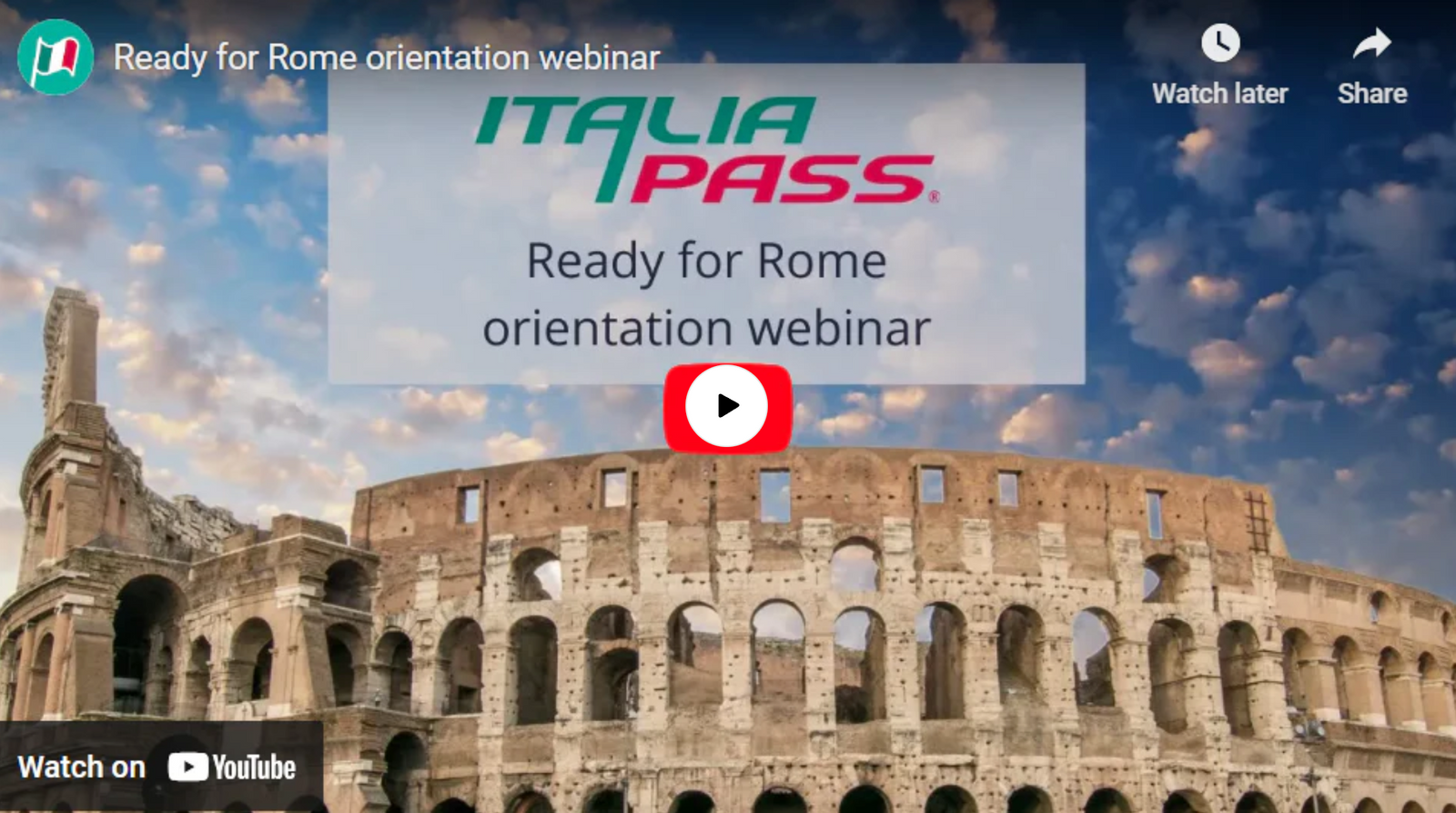 Rome webinar – ItaliaPass